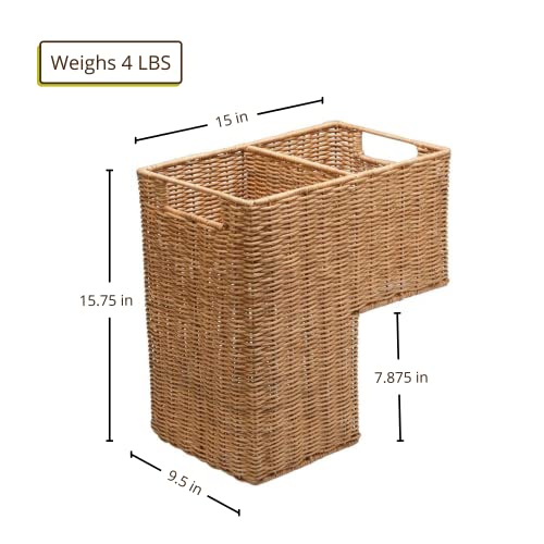 KOUBOO Wicker Step Basket, Natural