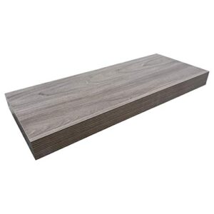 Homewell Wood Floating Shelves for Home Decoration, 24"x9.25"x2", Grey