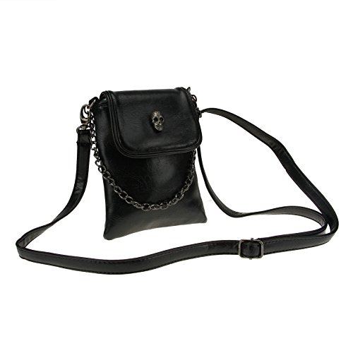 Studded Skull Gothic Mini Chain Crossbody Shoulder Bag Satchel Travel Leather Tote Handbag Purse