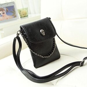 Studded Skull Gothic Mini Chain Crossbody Shoulder Bag Satchel Travel Leather Tote Handbag Purse