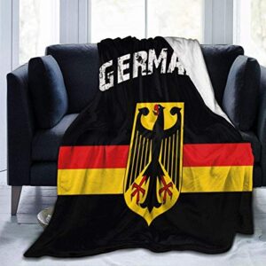 luckylou german flag eagle flannel fleece blanket ultra soft cozy warm throw lightweight blanket microfleece blanket for home（3 sizes）