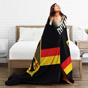 LuckyLou German Flag Eagle Flannel Fleece Blanket Ultra Soft Cozy Warm Throw Lightweight Blanket Microfleece Blanket for Home（3 Sizes）