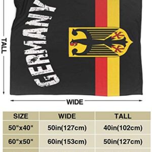 LuckyLou German Flag Eagle Flannel Fleece Blanket Ultra Soft Cozy Warm Throw Lightweight Blanket Microfleece Blanket for Home（3 Sizes）