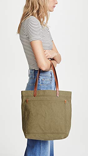 Madewell Women's The Canvas Medium Transport Tote, British Surplus, Black, One Size