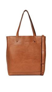 madewell women’s medium transport tote, english saddle, tan, brown, one size