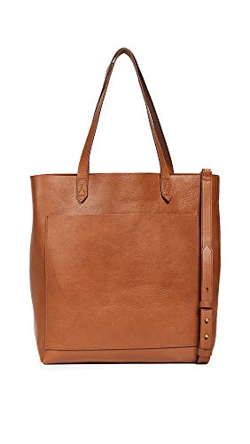 Madewell Women's Medium Transport Tote, English Saddle, Tan, Brown, One Size