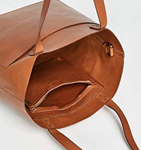 Madewell Women's Medium Transport Tote, English Saddle, Tan, Brown, One Size