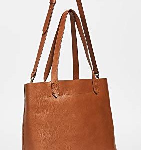 Madewell Women's Medium Transport Tote, English Saddle, Tan, Brown, One Size