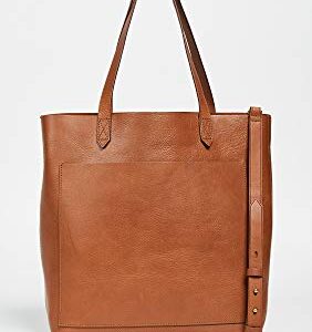 Madewell Women's Medium Transport Tote, English Saddle, Tan, Brown, One Size