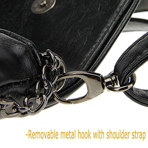 WITERY Small Crossbody Cell Phone Purse Gothic Leather Bag Shoulder Travel Purse