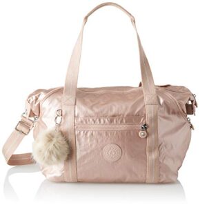 kipling art, women’s satchel, gold (metallic blush), 20x44x27 cm (b x h t)