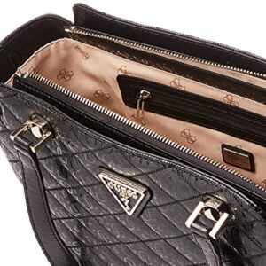 GUESS Women's Astrid Quilted Logo Tote Bag Handbag - Black