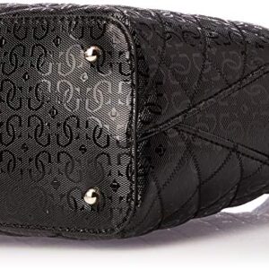 GUESS Women's Astrid Quilted Logo Tote Bag Handbag - Black