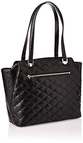 GUESS Women's Astrid Quilted Logo Tote Bag Handbag - Black