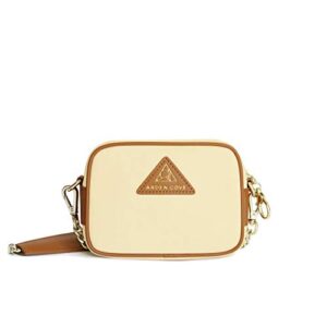 arden cove mini anti-theft waterproof cross-body bag (18″ drop length, cream)