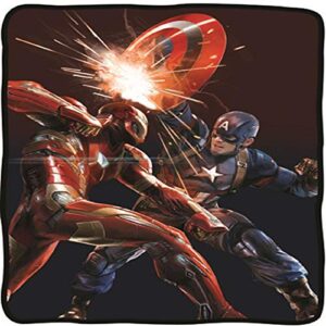 surreal entertainment cfb-cw-imcp iron-man vs captain america fleece blanket, multicolor