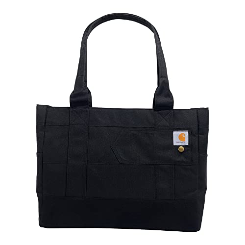 Carhartt Horizontal Zip Tote, Durable Water-Resistant Tote Bag with Zipper Closure, Black