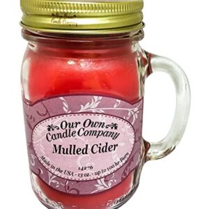 Our Own Candle Company Mulled Cider Scented 13 Ounce Mason Jar Candle