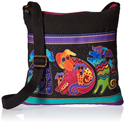 Laurel Burch 87932 Artistic Totes Crossbody 10"X10", Dogs & Doggies