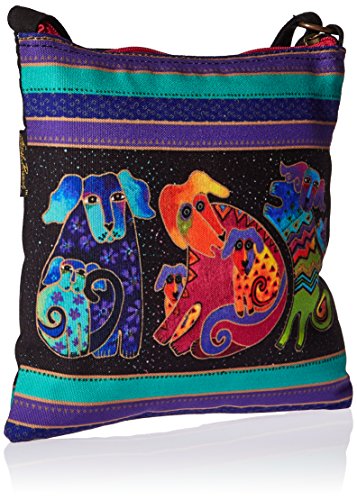 Laurel Burch 87932 Artistic Totes Crossbody 10"X10", Dogs & Doggies