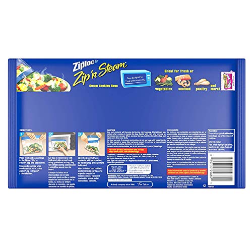 Ziploc Zip'N Steam Medium Cooking Bags, 10 CT (Pack - 3)