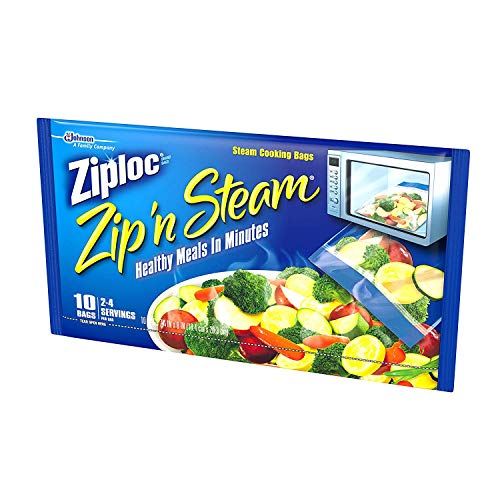 Ziploc Zip'N Steam Medium Cooking Bags, 10 CT (Pack - 3)