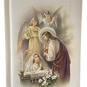 Lito First Communion Candle Set for Girls - White Candle Set Kit for Holy 1st Communion with Figurine - Spanish