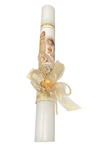 Lito First Communion Candle Set for Girls - White Candle Set Kit for Holy 1st Communion with Figurine - Spanish