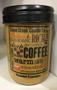 swan creek candles roasted espresso 12 oz