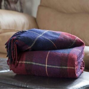 Lavish Home Blue/Red Cashmere-Like Blanket Throw Plaid, 50" x 60"