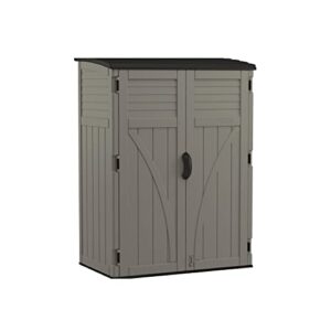 suncast 54 cu. ft resin vertical lockable storage shed, stoney, bms5700sb