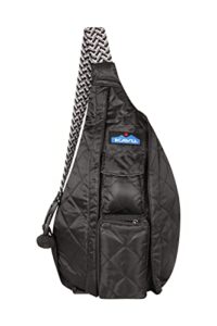 kavu original rope puff diamond quilted mini sling pack – black