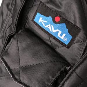 KAVU Mini Rope Puff Bag Sling Crossbody Backpack Travel Quilted Purse-Black