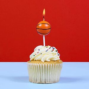 Basketball Party Cake Topper Candles in Holders (36 Pack)