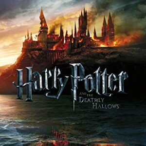 Harry Potter and the Deathly Hallows - Movie Poster (Advance Style - Hogwarts On Fire) (Size: 24 inches x 36 inches)