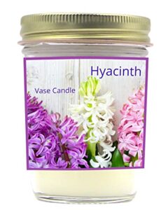 hyacinth vase candle – hyacinth is a fresh, white, clean, intense floral and the quintessential scent of spring. (jar)