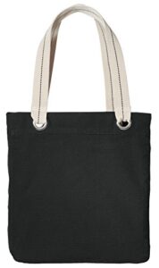 port authority allie tote osfa black/ charcoal