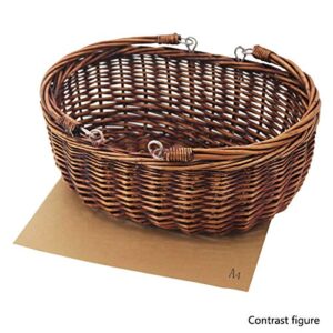 Wicker Picnic Baskets with Handles.Kingwillow(Brown)