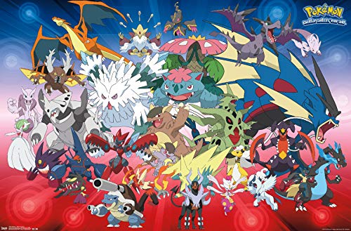 Trends International Pokemon Mega Evolutions Wall Poster 22.375" x 34", Dormitory