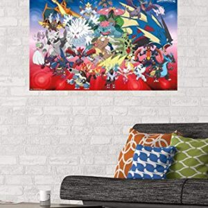 Trends International Pokemon Mega Evolutions Wall Poster 22.375" x 34", Dormitory