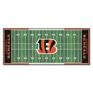 fanmats 7348 cincinnati bengals field runner rug – 30in. x 72in.