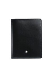 montblanc meisterstck business leather card holder with gusset