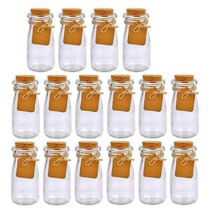 brajttt 30pcs glass favor jar with cork lids，multifunctional,great decoration（100 ml,3.4oz）