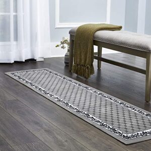 home dynamix 7015-45 lyndhurst sheraton runner area rug, gray