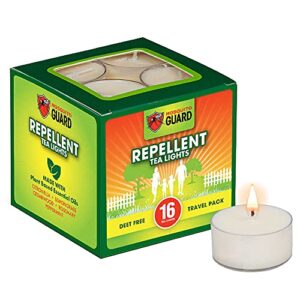 mosquito guard 16 pcs tealight citronella candles – natural citronella candles outdoor – mosquito repellent outdoor patio – mosquito repellent candles