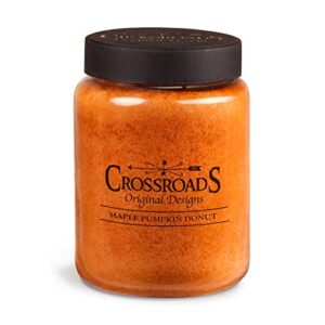 crossroads maple pumpkin donut scented 2-wick candle, 26 oz.