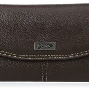 Buxton Women's Westcott Checkbook Clutch, Brown, One Size