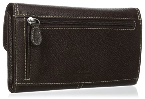 Buxton Women's Westcott Checkbook Clutch, Brown, One Size