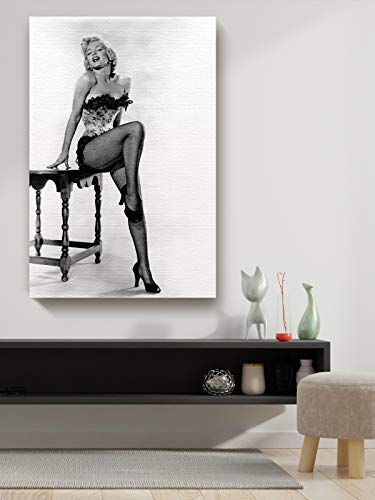 Marilyn Monroe Canvas Marilyn Monroe Bombshell Print Ready to Hang Canvas Beautiful Wall Decor 8" x 12"