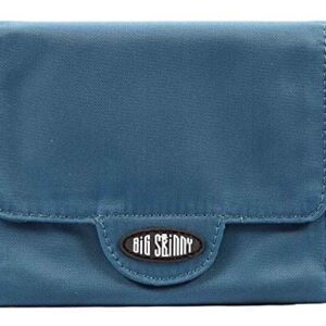 Big Skinny Women's Trixie Tri-Fold Leather Wallet, Holds Up to 30 Cards, Compact,Lightweight, Teal